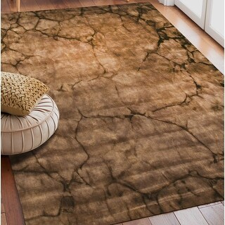 Black Contemporary Abstract Dip Dyed Area Rug - Bed Bath & Beyond ...