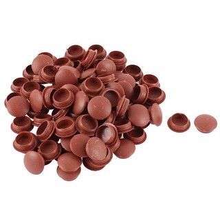 Plastic Flush Type 12mm Locking Hole Plug Caps Covers Bung Burgundy 100 ...