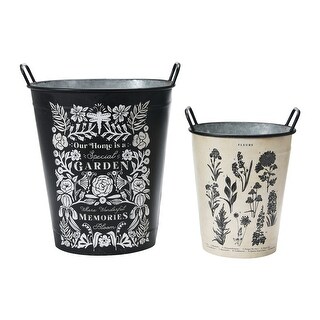 Metal Buckets, Set of 2 - Bed Bath & Beyond - 34591783