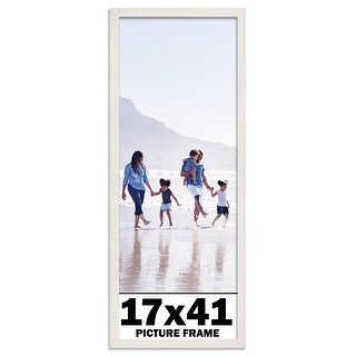 17x41 Frame White Wash Picture Frame Modern Photo Frame Includes UV ...