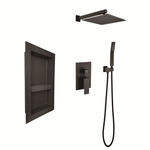 Modern Rain Shower Head Systems Wall Mounted Shower with Shower Niche ...