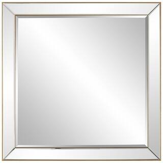 Beveled Square Wall Mirror - 28" - Gold - Bed Bath & Beyond - 39951380