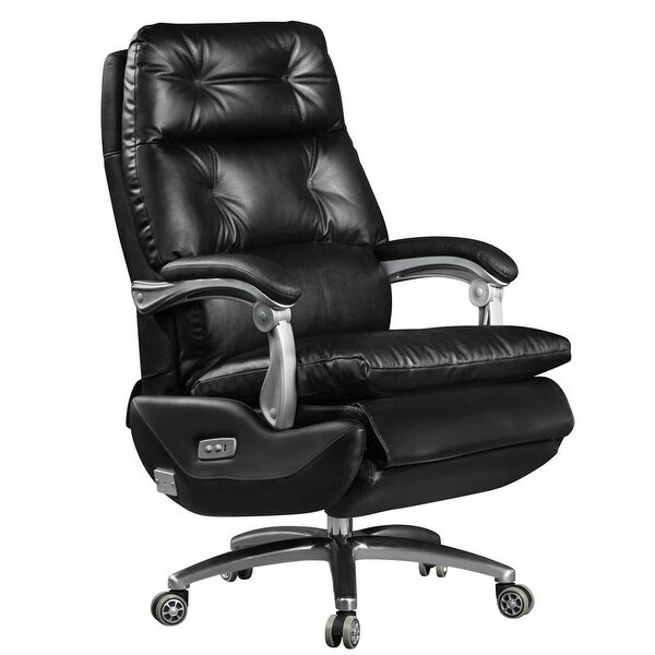 Kinnls Alberto Genuine Leather Power Office Executive Chair Brown
