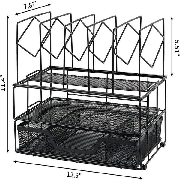 Desk organizer Black - Bed Bath & Beyond - 39310842
