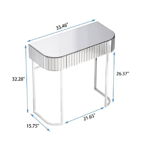 Strip mirror stainless steel frame dressing table - Bed Bath & Beyond ...