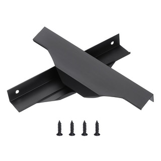 10 Pack Finger Edge Pull Cabinet Pulls Finger Pulls Black - Bed Bath ...