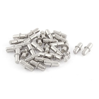 5mm x 16mm Furniture Cupboard Shelf Support Pins Silver Tone 30 Pcs ...