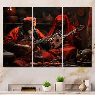 Designart "Egypt Ancient Rhythms" Music Canvas Prints Set - Bed Bath ...