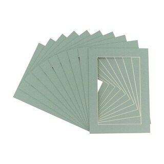 Pack of TEN 14x18 Mats Bevel Cut for 12x15 Photos - Acid Free Seafoam ...