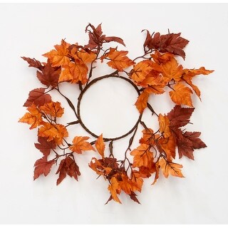 5" Fall Maple Leaves Candle Ring, Set of 2 - 8" - Bed Bath & Beyond ...