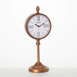 Sullivans 19" Copper Pedestal Desk Clock, Metal - Bed Bath & Beyond ...