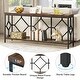 71 Inches Extra Long Console Table Sofa Table with Open Storage Shelf ...