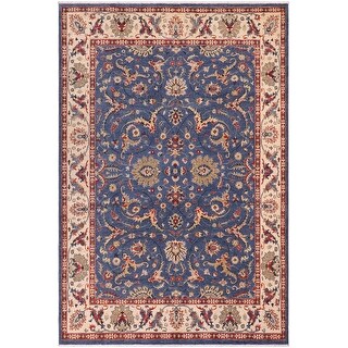 Shabby Chic Ziegler Royce Blue/Ivory Wool Rug - 8'1'' x 9'8'' - 8 ft. 1 ...