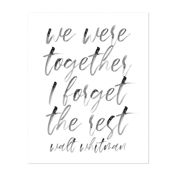 Typography Black White People Quotes Sayings Writing Art Print/Poster ...