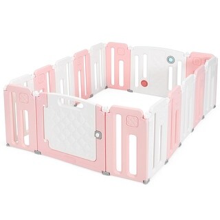 Baby Playpen, 16-Panel Extra Large Playpen for Babies Toddlers ...