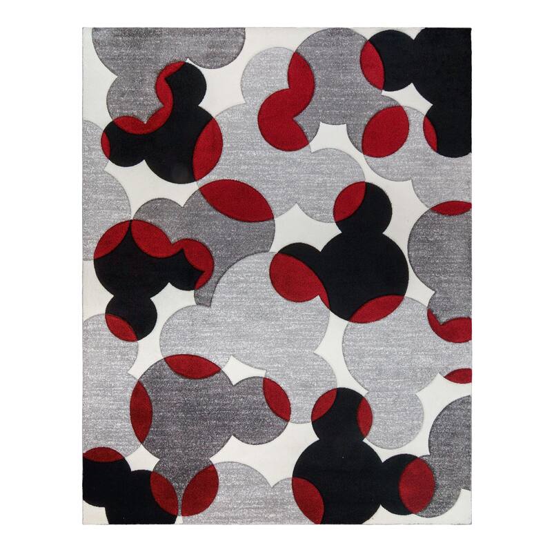 Licensed Disney Mickey Mouse Bravo Toss Modern Geometric Mickey Head ...