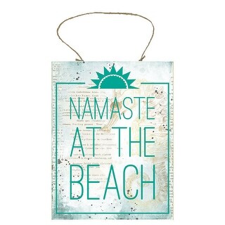 Namaste at the Beach Handmade Wood Sign 7" x 9.5" - Bed Bath & Beyond ...