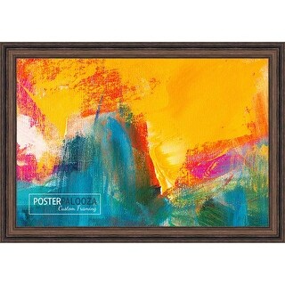 16x11 Rustic Walnut Complete Wood Picture Frame with UV Acrylic, Foam ...