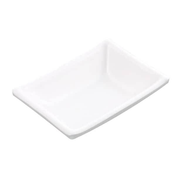 Plastic Rectangle Shape Sushi Soy Sauce Dipping Dish Plate White - 3.3 ...