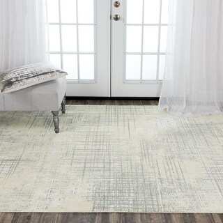 Alora Decor Aurora Neutral Grey, Beige, and Ivory Abstract Wool Blend ...