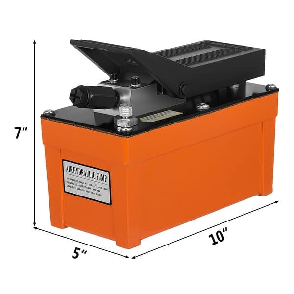 Quick Power Air Hydraulic Foot Pump 1/2 Gal Reservoir Foot Actuated ...