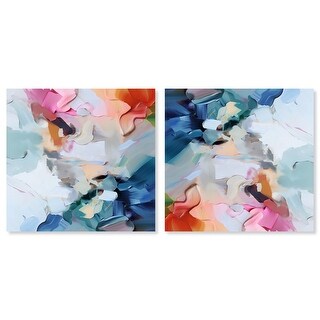 Rainbow Riot II Set Canvas Maximalist Abstract by Art Remedy - Bed Bath ...
