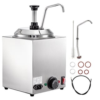 VEVOR Fudge Warmer Hot Cheese Pump with 1 Pump Nacho Cheese Warmer ...