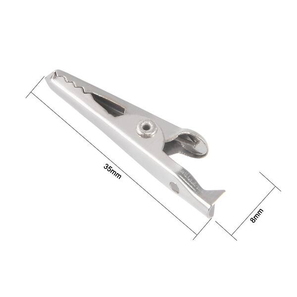 25pcs Electric Non Insulated Testing Clamps Alligator Clips - Silver ...