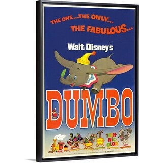 "Dumbo (1972)" Black Float Frame Canvas Art - Bed Bath & Beyond - 26973559