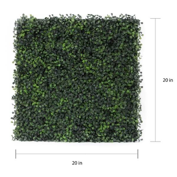 Artificial Boxwood Hedge 20-inch Tile with Back Board (Set of 6) - 6pc ...