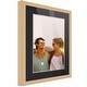 9x12 Natural Picture Frame with 6.5x9.5 Black Mat Opening for 7x10 ...