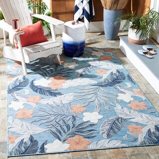 SAFAVIEH Cabana Juanita Indoor /Outdoor Floral Botanical Rug - Bed Bath ...