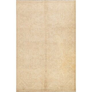 Floral Peshawar Oriental Wool Area Rug Hand-knotted Traditional Carpet ...