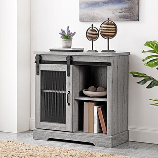 Ledel 31-inch Sliding Barn Door Cabinet TV Stand - Bed Bath & Beyond ...