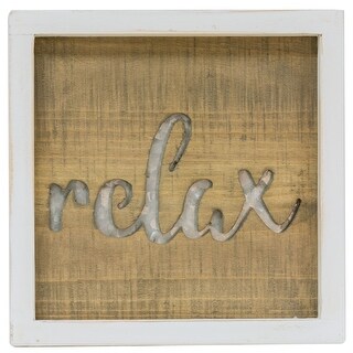 Framed Metal Cutout Relax Sign - Bed Bath & Beyond - 36295683