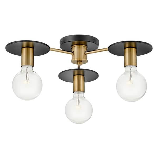 Lark 83203 Bobbie 3 Light 20" Wide Semi-Flush Globe Ceiling Fixture ...