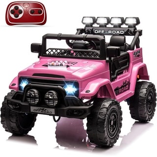 12V 2-Seater Ride-On Truck for Kids Ages 3-8, 5MPH, Dual 35W Motors ...