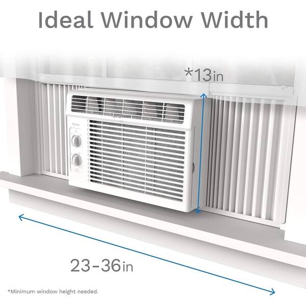 window ac opening size