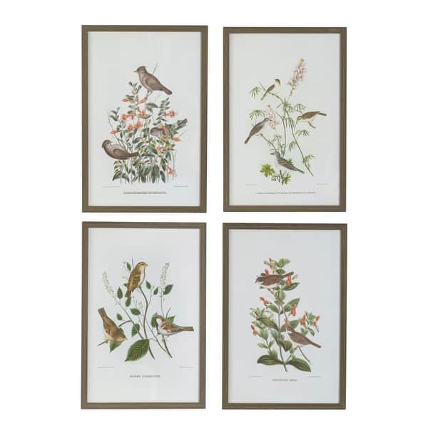 Botanical & Bird Wall Art - Set of 4 - Bed Bath & Beyond - 33735829