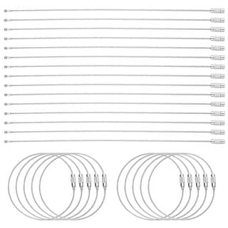 Wire Keychain Cable Plastic Coated Stainless Steel Key Ring Cable Loop ...