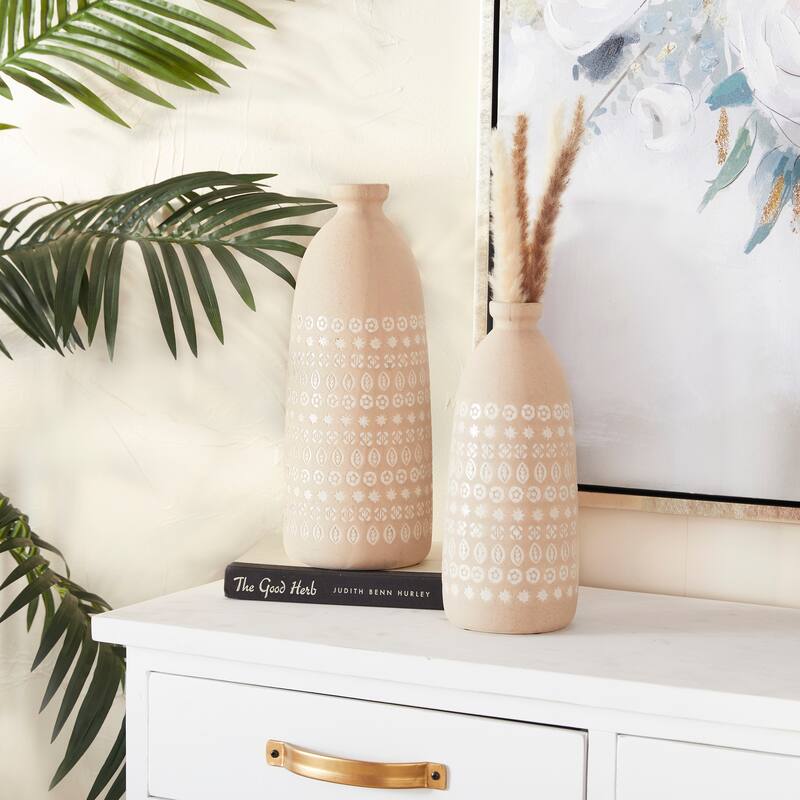 Stoneware Rustic Vases (Set of 2) - Overstock - 34379666
