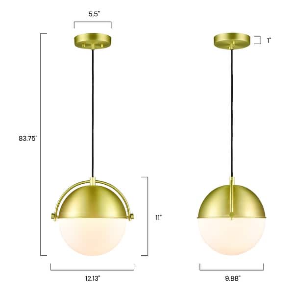 Light Society Sara Pendant Light - Brushed Brass/White - Bed Bath ...