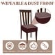 PU Dining Chair Seat Covers, Stretch Chair Cushion Slipcovers ...