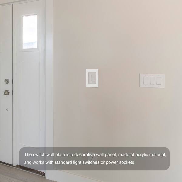 Switch Surround Plate Decoration Single Gang Acrylic Black 110mm x ...