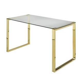 Zenon Large Gold Desk - Bed Bath & Beyond - 14094676