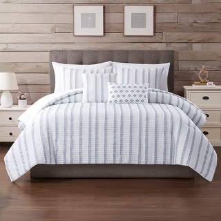 Modern Threads 5-Piece Jacquard Bianca Comforter Set - Bed Bath ...
