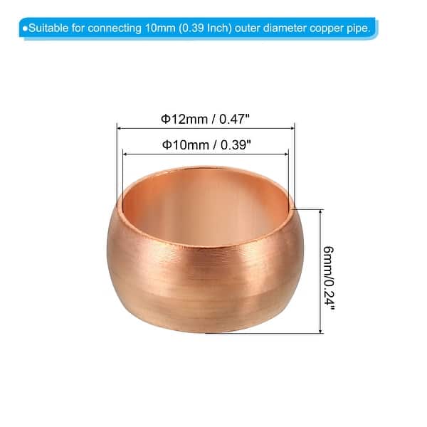 5pcs Compression Sleeves Ferrules Copper Ferrule Compression Fitting ...