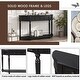 Circular Curved Design Console Table with Open Style Shelf Solid Wooden ...