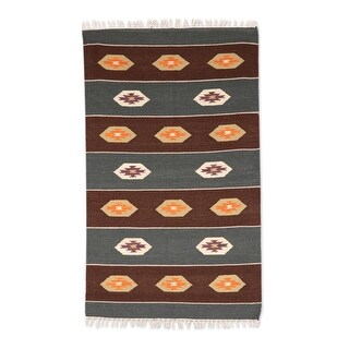 Novica Handmade Celebrations Wool Area Rug (3X5) - 9'3" x 12'3" - Bed ...