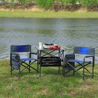 3-Piece Portable Table and Chairs Set with Storage Bags - Bed Bath ...